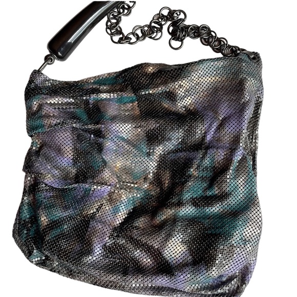 Laura B | Bags | Laura B Metal Mesh Pleated Horn Purse Never Used In ...